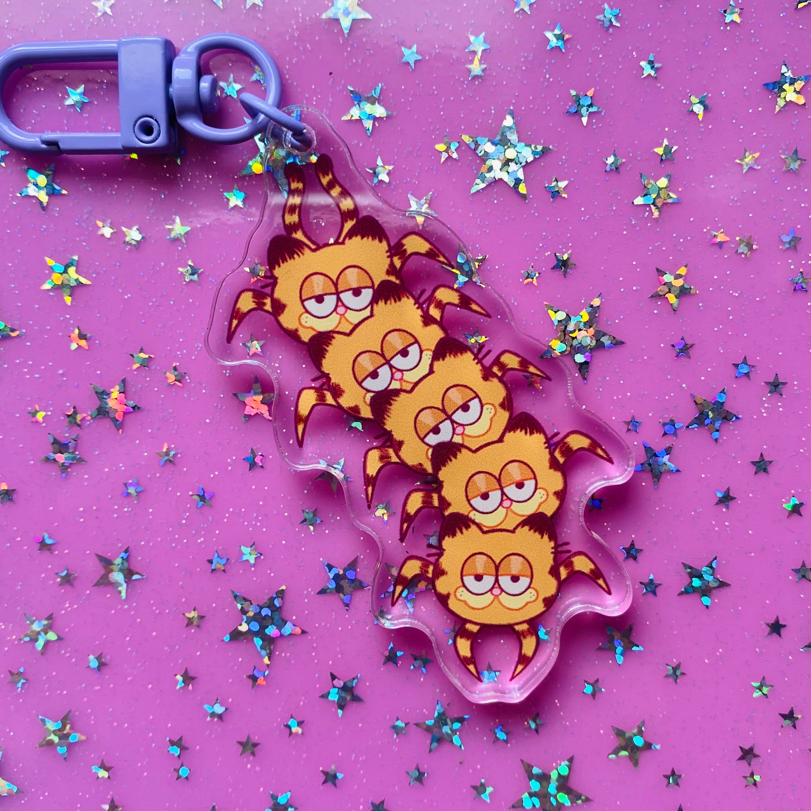 Garfield Centipede Acrylic Keychain – weirdtakoyaki