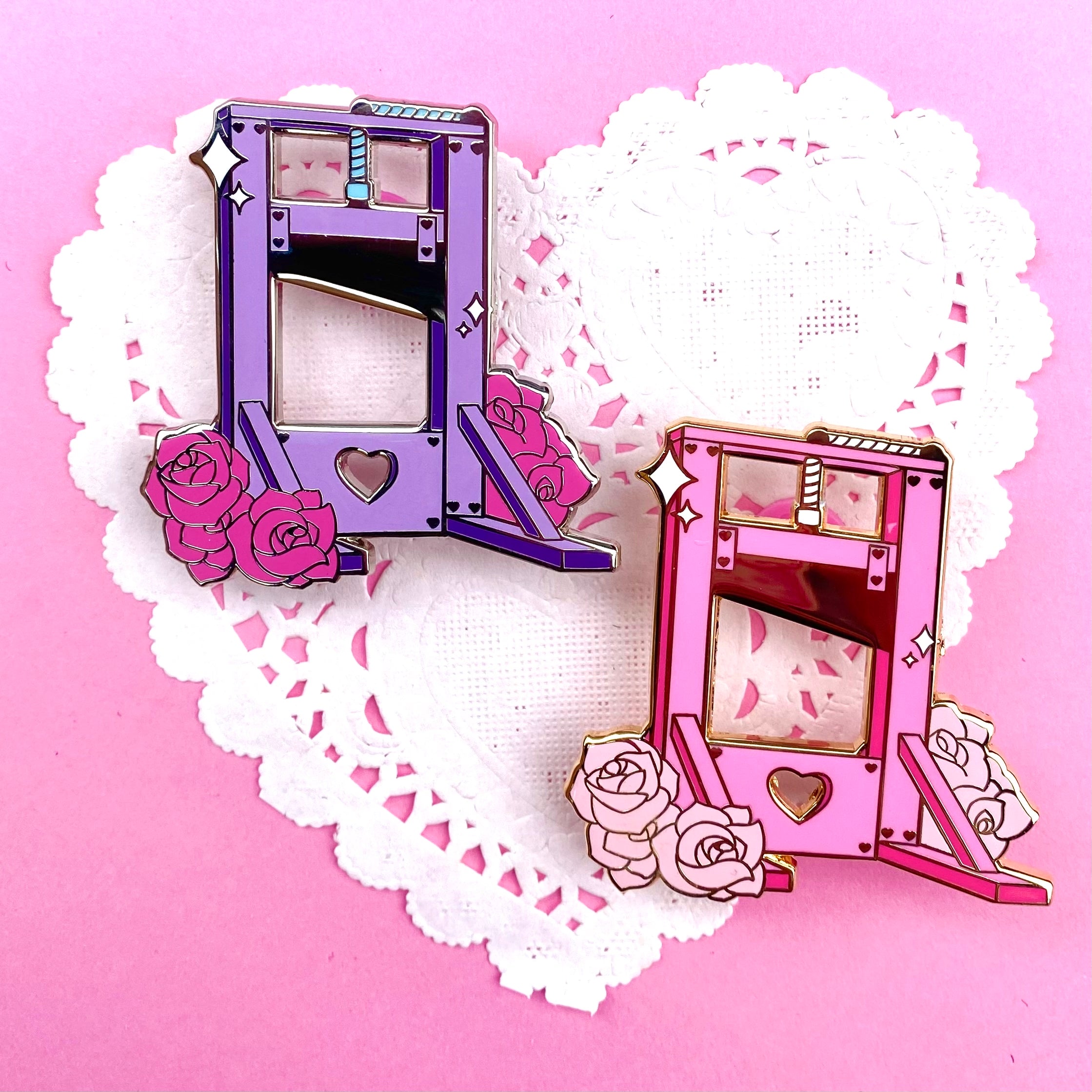 Cute Guillotine enamel pin – weirdtakoyaki